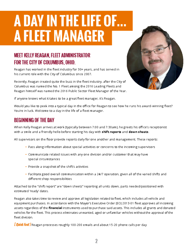 A Day in the Life of a Fleet Manager | Kelly Reagan, City of Columbus ...