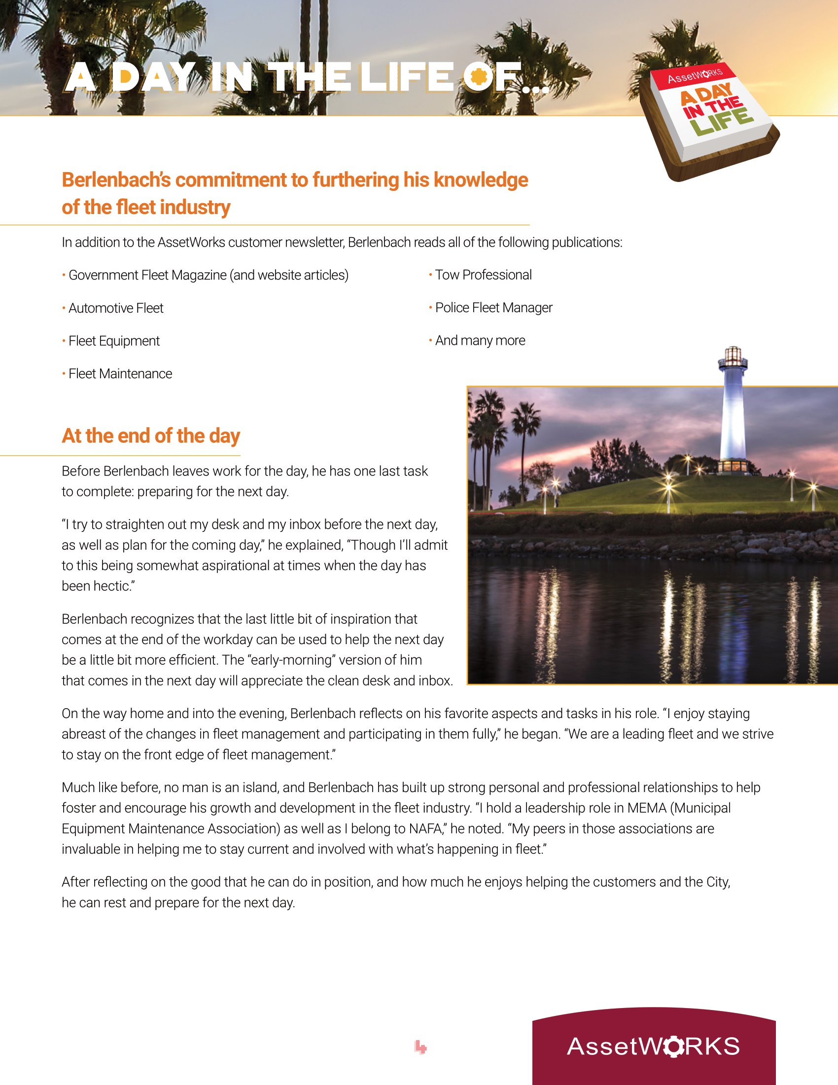 A Day in the Life of the Fleet Manager of the Year | Dan Berlenbach ...