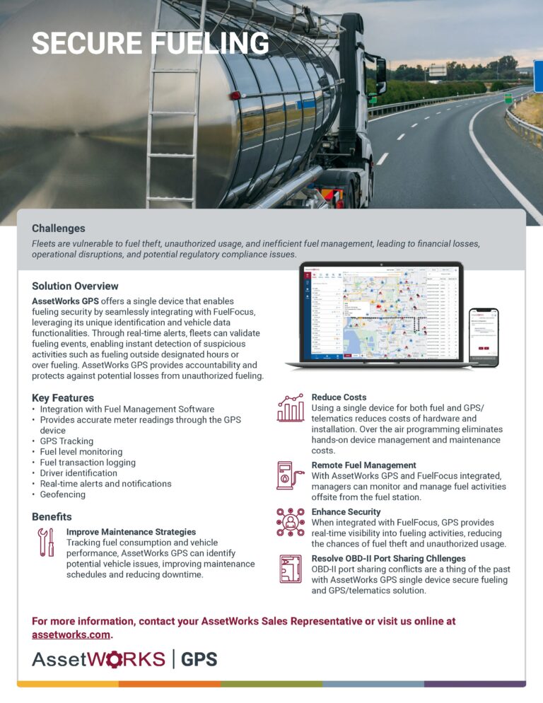 AssetWorks Product Slicks - Fleet and Fuel Management