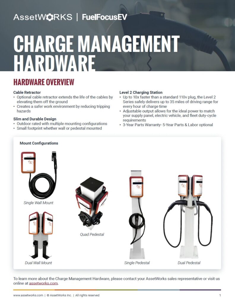 AssetWorks EV Charging Hardware Documentation - Fleet and Fuel Management