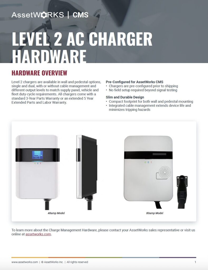 AssetWorks EV Charging Hardware Documentation - Fleet and Fuel Management
